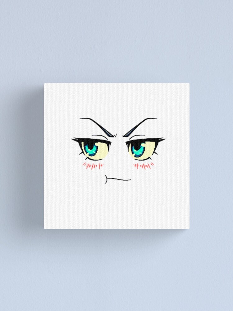"Roblox Tsundere Face" Canvas Print by hutamaAdi98 | Redbubble
