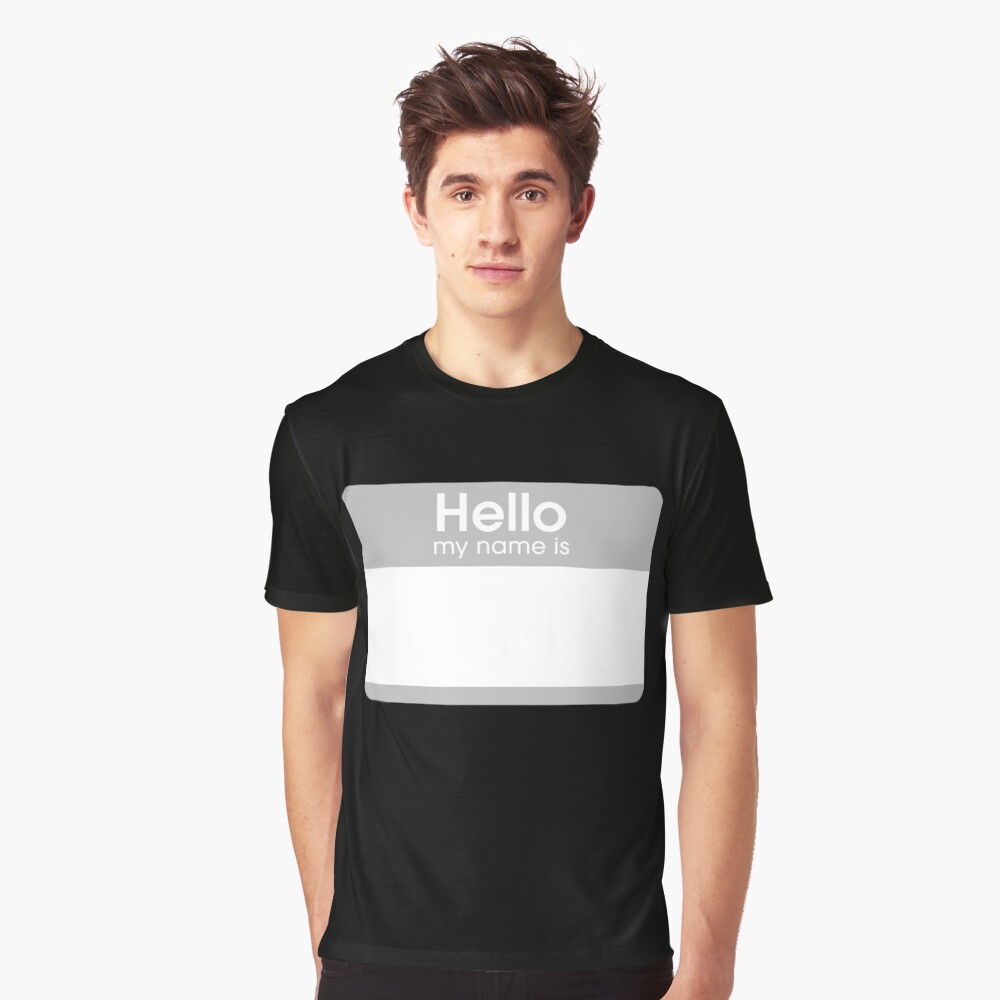 "Grey Blank Name Tag Hello My Name Is Label " Sticker for Sale by ...