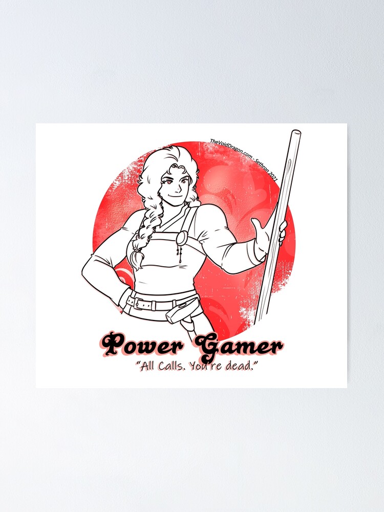 "LARP Archetype - The Power Gamer- Good on Light Backgrounds" Poster ...