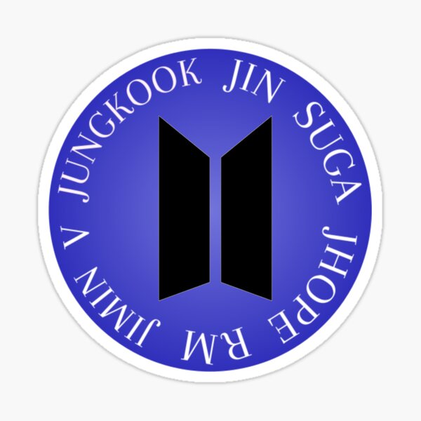 "BTS Member Names" Sticker for Sale by denissims | Redbubble