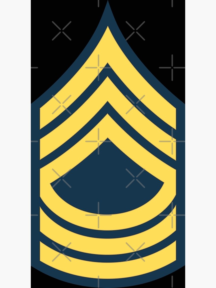 "Army - Enlisted - MSG - Master Sergeant - Blue wo Txt" Poster by ...