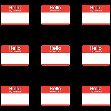 "Red Blank Name Tags Value Pack" Sticker for Sale by everything4eva ...