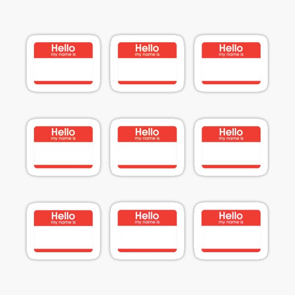 "Red Blank Name Tags Value Pack" Sticker for Sale by everything4eva ...