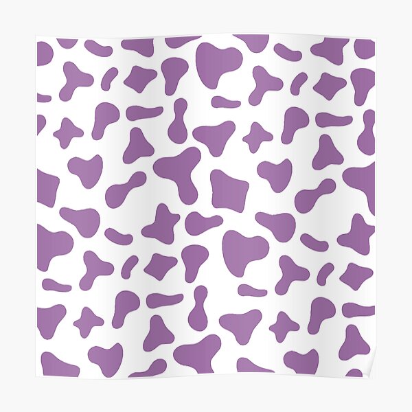 Póster «Estampado de vaca violeta en vaca blanca | Estampado de vaca ...
