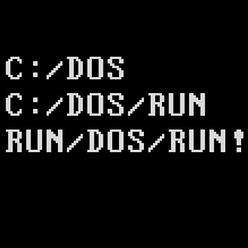 "Run, Dos, Run!" Essential T-Shirt for Sale by bluedisc | Redbubble