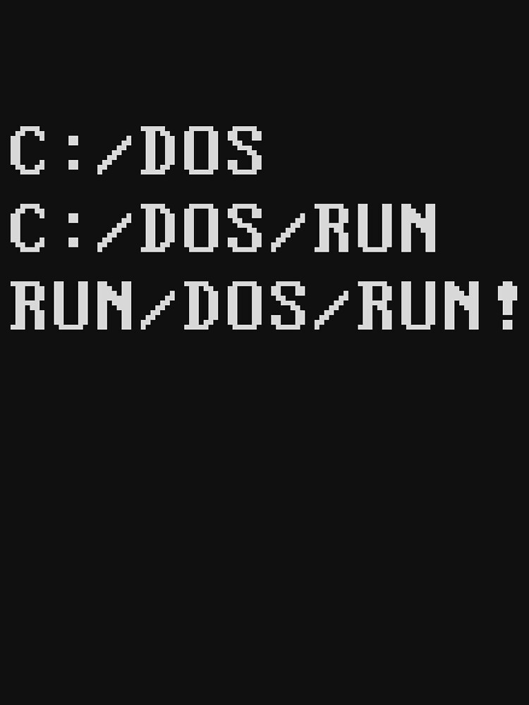 "Run, Dos, Run!" Essential T-Shirt for Sale by bluedisc | Redbubble