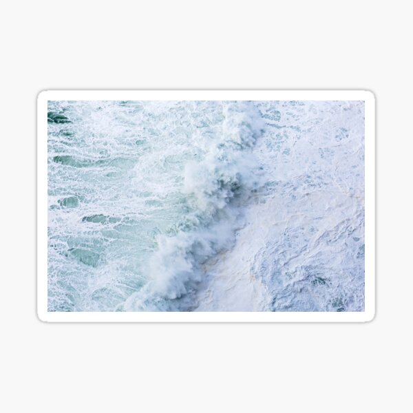 "blue ocean waves aquatic sea foam" Sticker by Motivation111 | Redbubble
