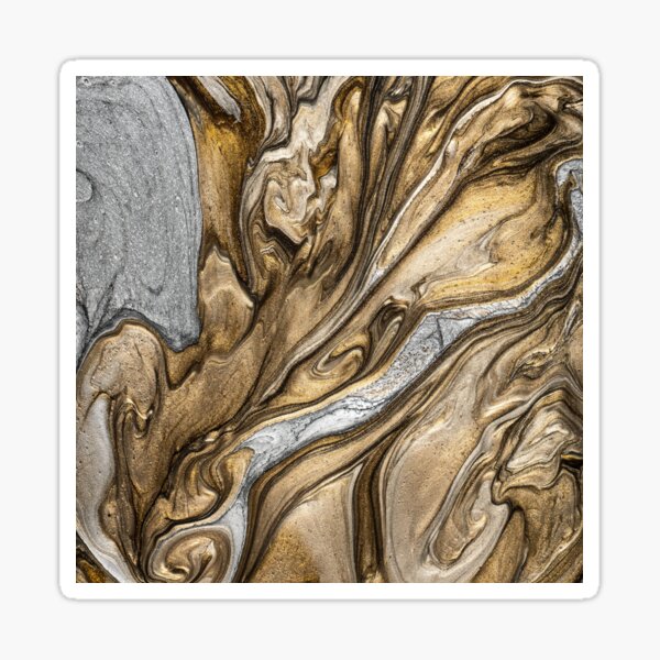 "Bronze Gold Silver Metallic swirls, liquid metallic shimmery swirls ...
