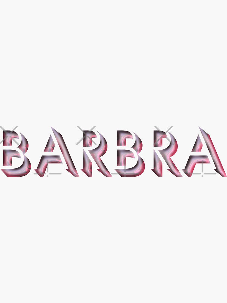 "Barbra" Sticker for Sale by Melmel9 | Redbubble
