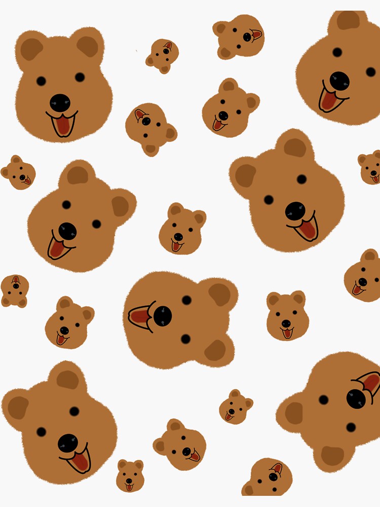 "Happy Quokka Pattern" Sticker for Sale by mrtraz | Redbubble
