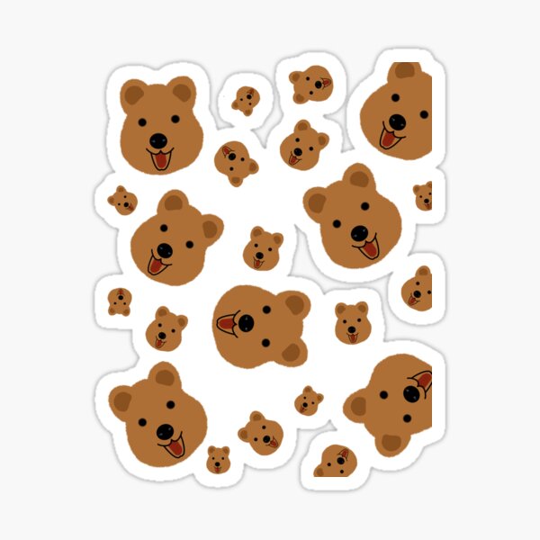 "Happy Quokka Pattern" Sticker for Sale by mrtraz | Redbubble