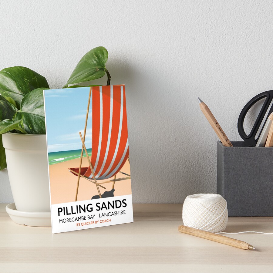 "Pilling Sands Morecambe Bay Lancashire beach poster" Art Board Print ...