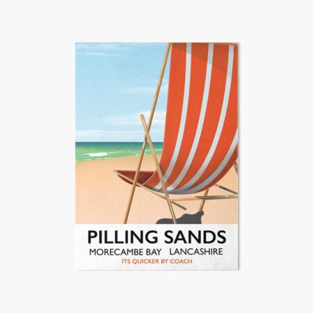 "Pilling Sands Morecambe Bay Lancashire beach poster" Art Board Print ...