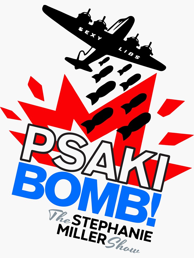 "Psaki Bomb!" Sticker for Sale by clareabelardo | Redbubble