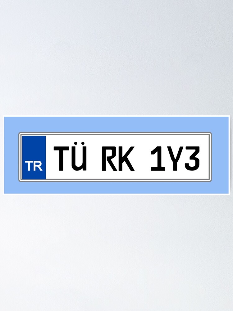 "Turkey Turkiye car license plate" Poster by HAKVS | Redbubble