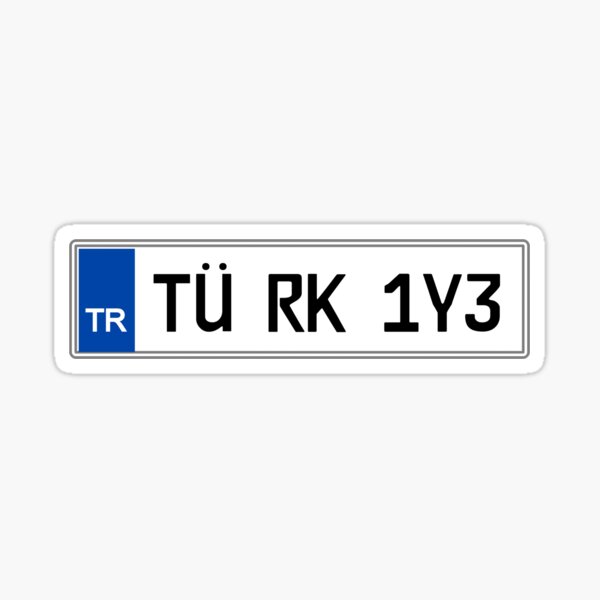 "Turkey Turkiye car license plate" Sticker for Sale by HAKVS | Redbubble