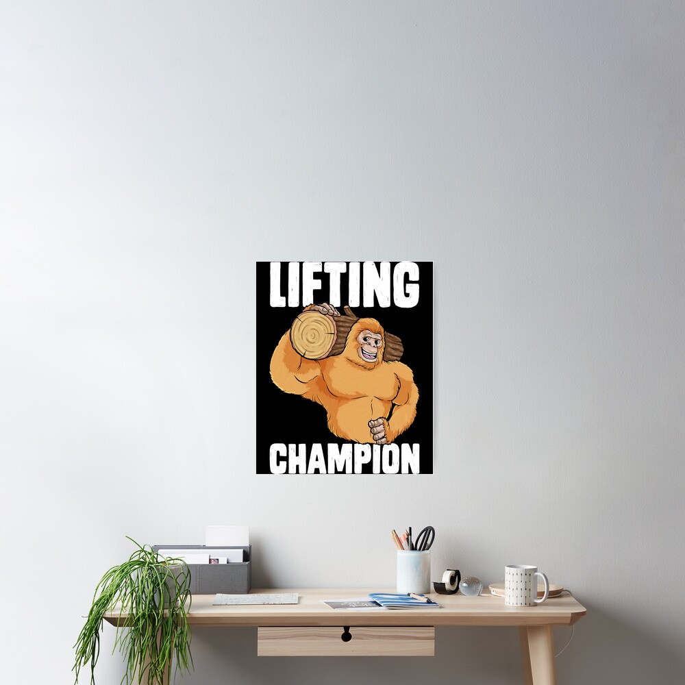 "Buff Bigfoot Muscle Lifting Champion Sasquatch Bodybuilder" Poster von ...