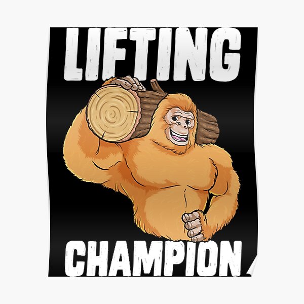 "Buff Bigfoot Muscle Lifting Champion Sasquatch Bodybuilder" Poster von ...