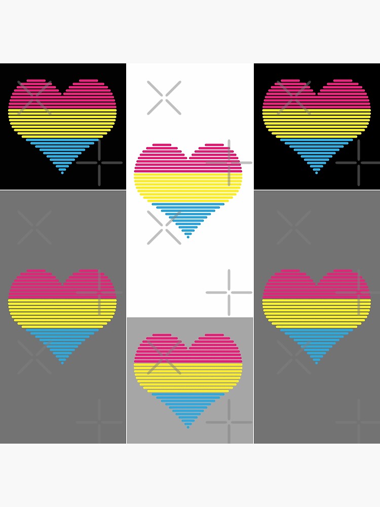 "Geometric Pansexual Heart Pattern - Stand Proud Collection" Poster by ...