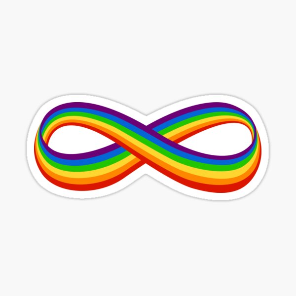 "Infinite Love Gay Pride Flag" Sticker by Versatill | Redbubble