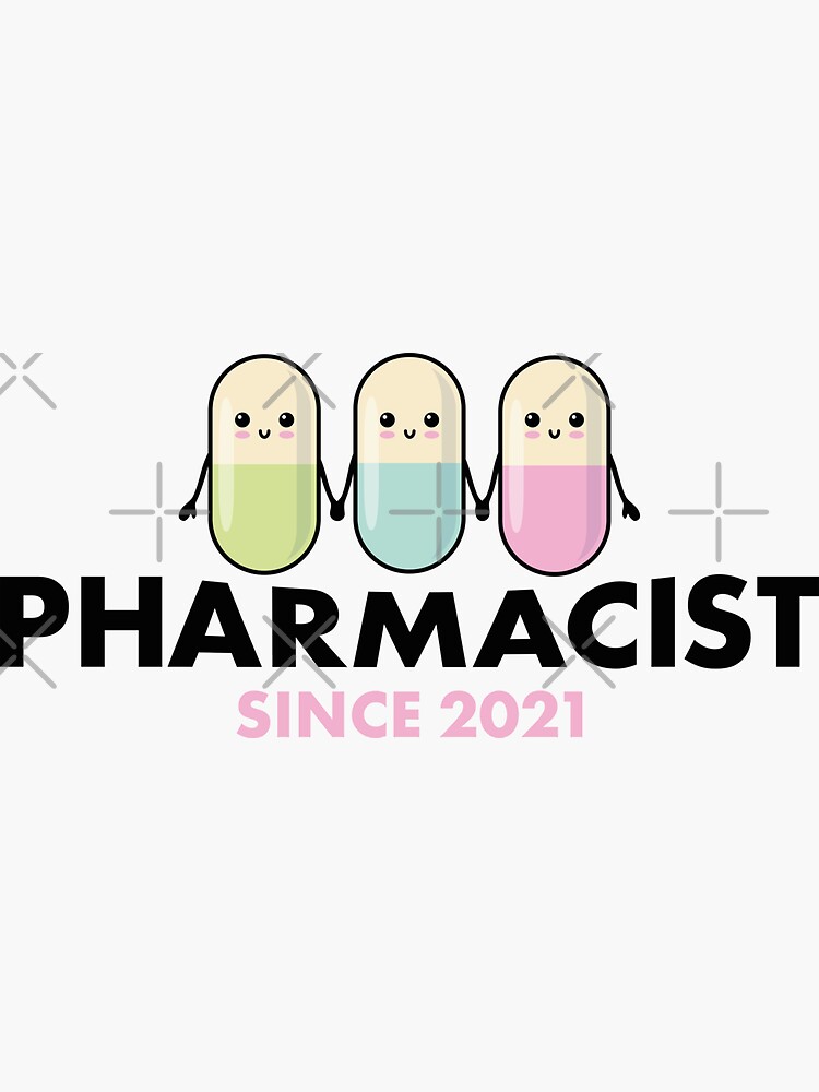 "Pharmacist since 2021" Sticker for Sale by Eenig | Redbubble