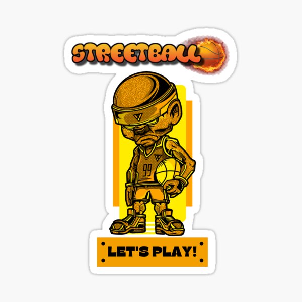 "STREETBALL - LET'S PLAY" Sticker by iDesignIT4U | Redbubble