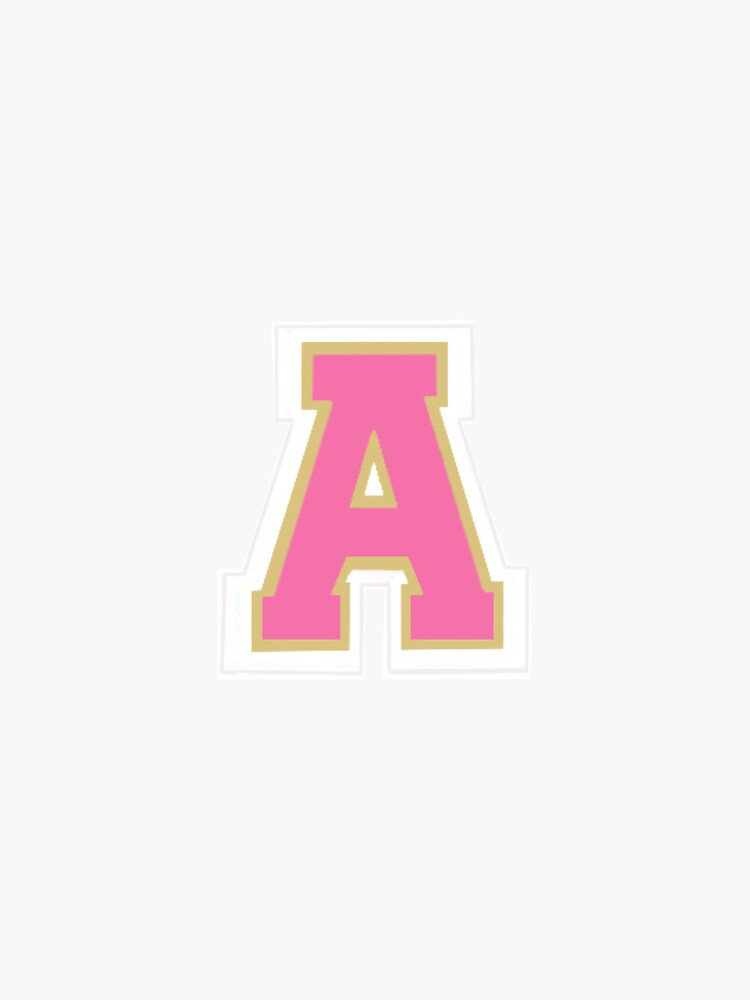 "Preppy Letter A." Sticker for Sale by rxwenclxw | Redbubble