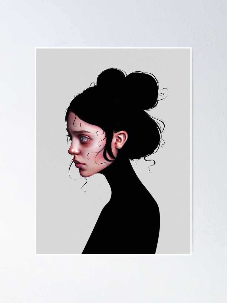"The Staring Girl" Poster by Laura-Rubin | Redbubble