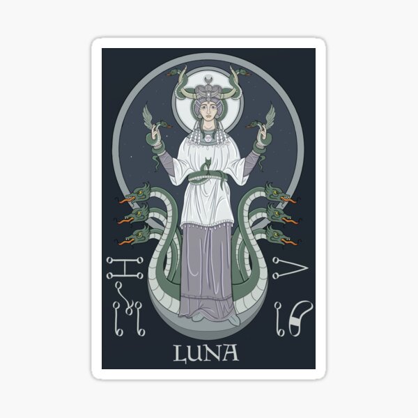 "Luna" Sticker for Sale by s-aldarnay | Redbubble