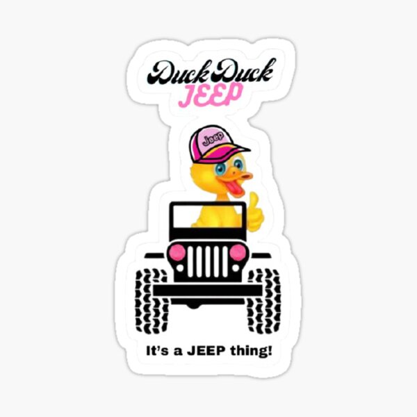 "duck duck jeep" Sticker by Rdhruv | Redbubble