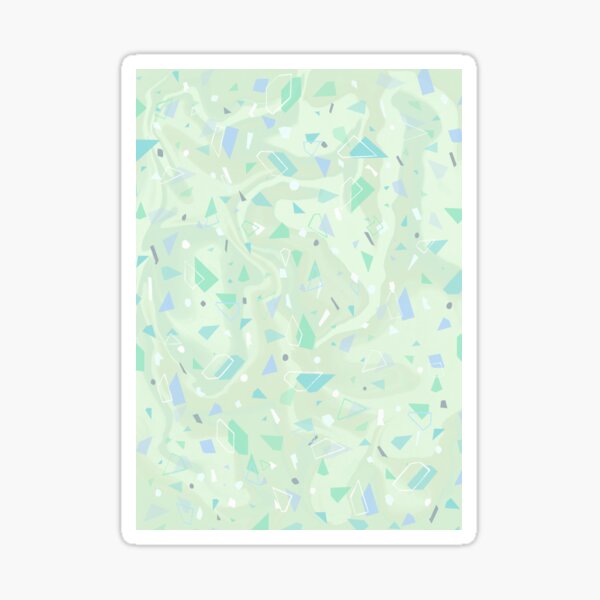 "Mint Green Terrazzo Geometric " Sticker for Sale by MyriadArt | Redbubble