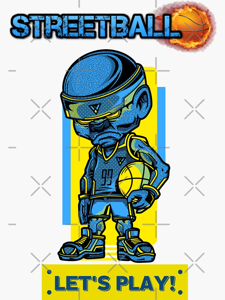 "STREETBALL- LET'S PLAY!" Sticker by iDesignIT4U | Redbubble