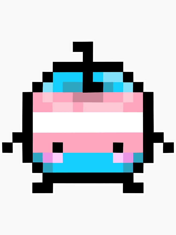 "Transgender Trans Pride Flag Junimo" Sticker by mojojuju | Redbubble