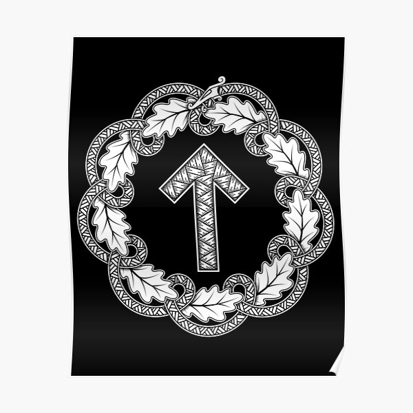 "Tiwaz Rune Norse Style Viking" Poster by norsedivision | Redbubble