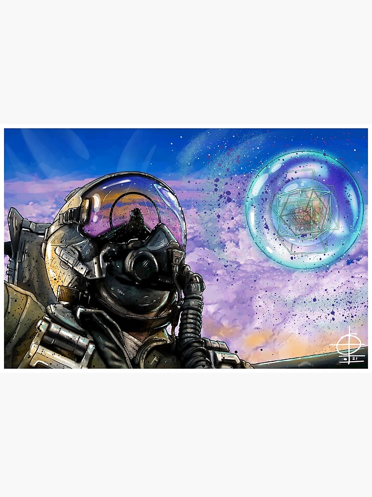 Pilot Encountering A Cube Within A Sphere UFO/UAP Premium Matte ...