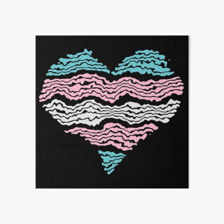 "Transgender Wave Pattern Heart - Stand Proud Collection" Art Board ...
