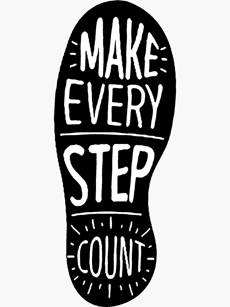 "brookeart make every step count doodle" Sticker for Sale by brookeart ...
