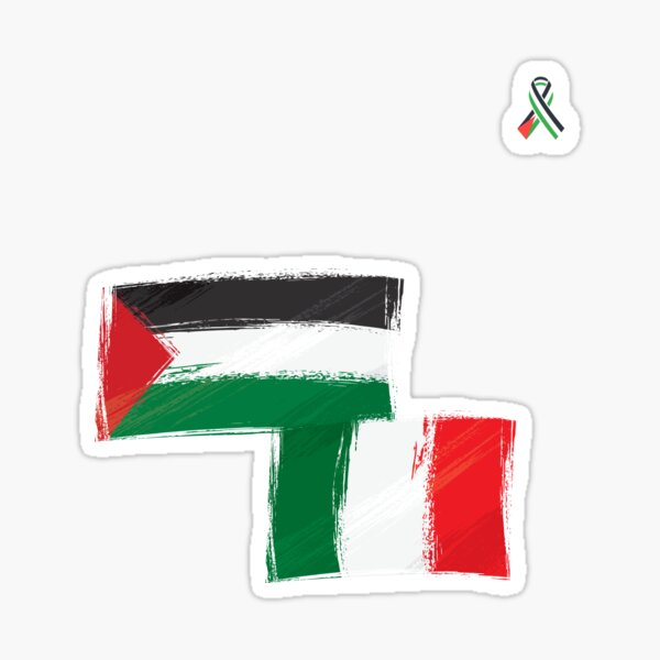 "Palestine Solidarity Palestinian Flag (Italy)" Sticker for Sale by ...