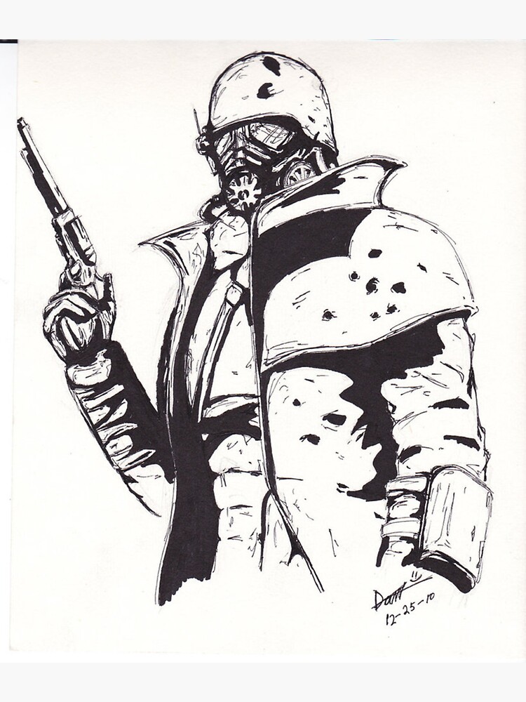 "Fallout New Vegas NCR Ranger Drawing" Sticker for Sale by Destiny ...