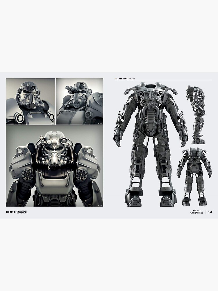 "Fallout 4 Power Armour Blueprint" Sticker by Destiny-Artist | Redbubble
