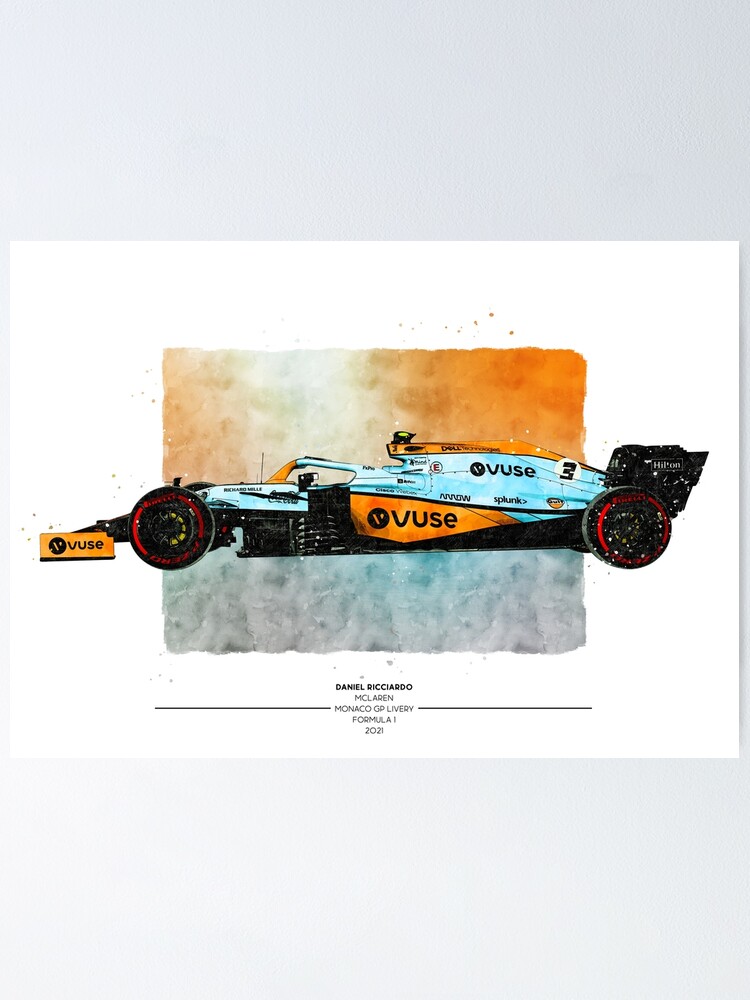 "Danny Ric F1 2021 Monaco Car Art" Poster for Sale by d25bev | Redbubble
