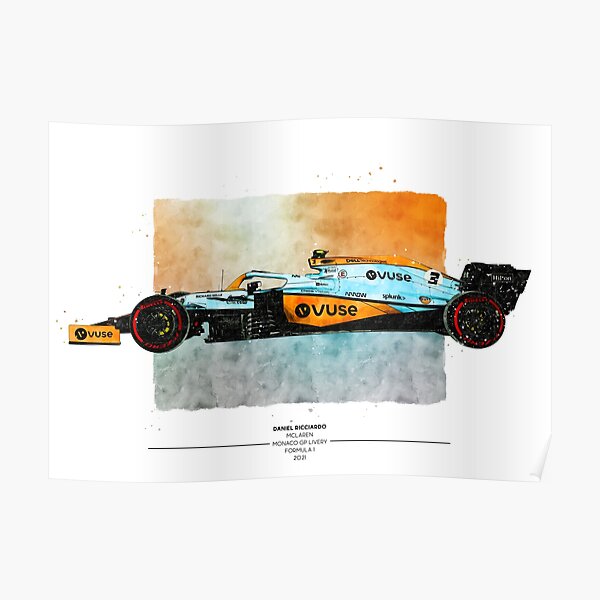 "Danny Ric F1 2021 Monaco Car Art" Poster for Sale by d25bev | Redbubble