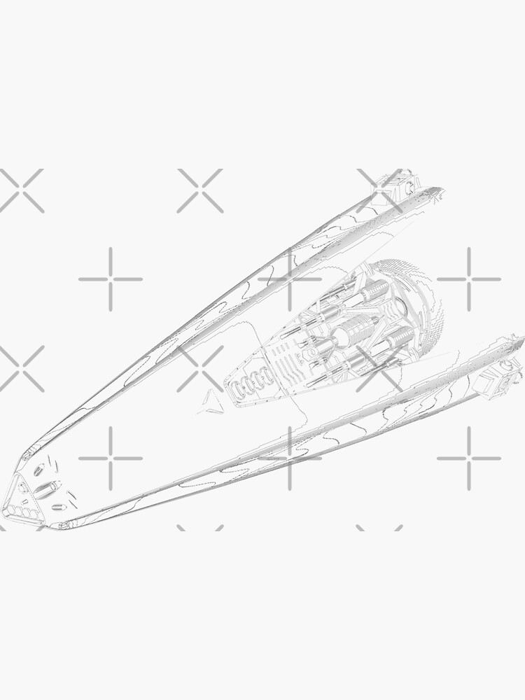 "The Expanse Razorback Blueprint Sticker" Sticker for Sale by ...