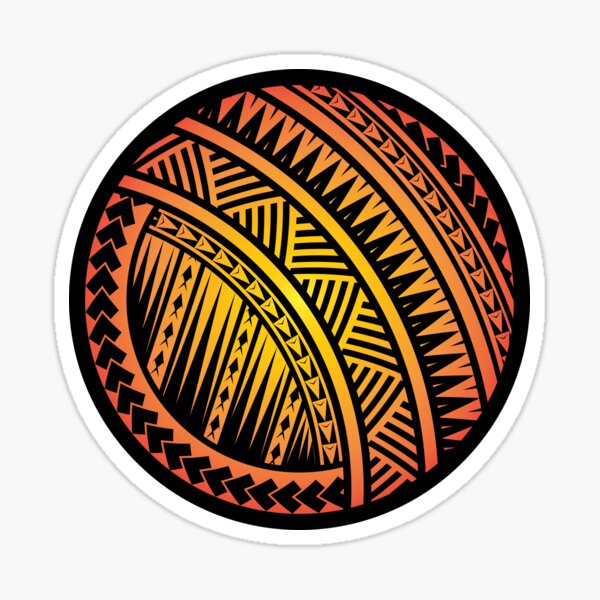 "Samoan Sunset Tatau Design" Sticker for Sale by HueyFiji | Redbubble
