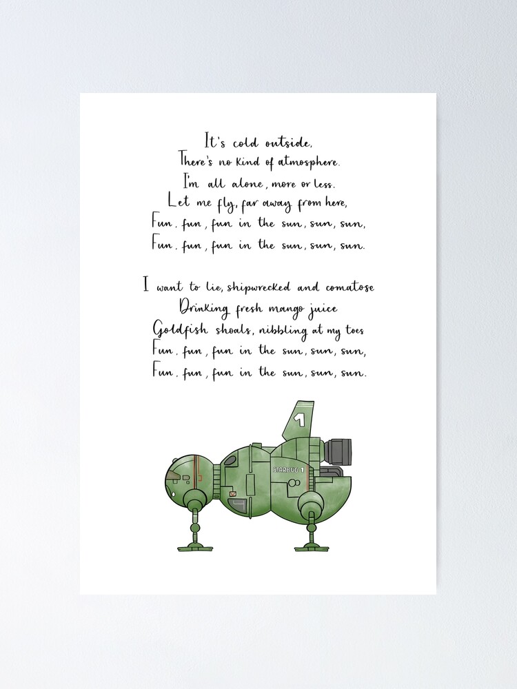 "Red Dwarf Theme Song Hand Lettered & Illustrated" Poster for Sale by ...