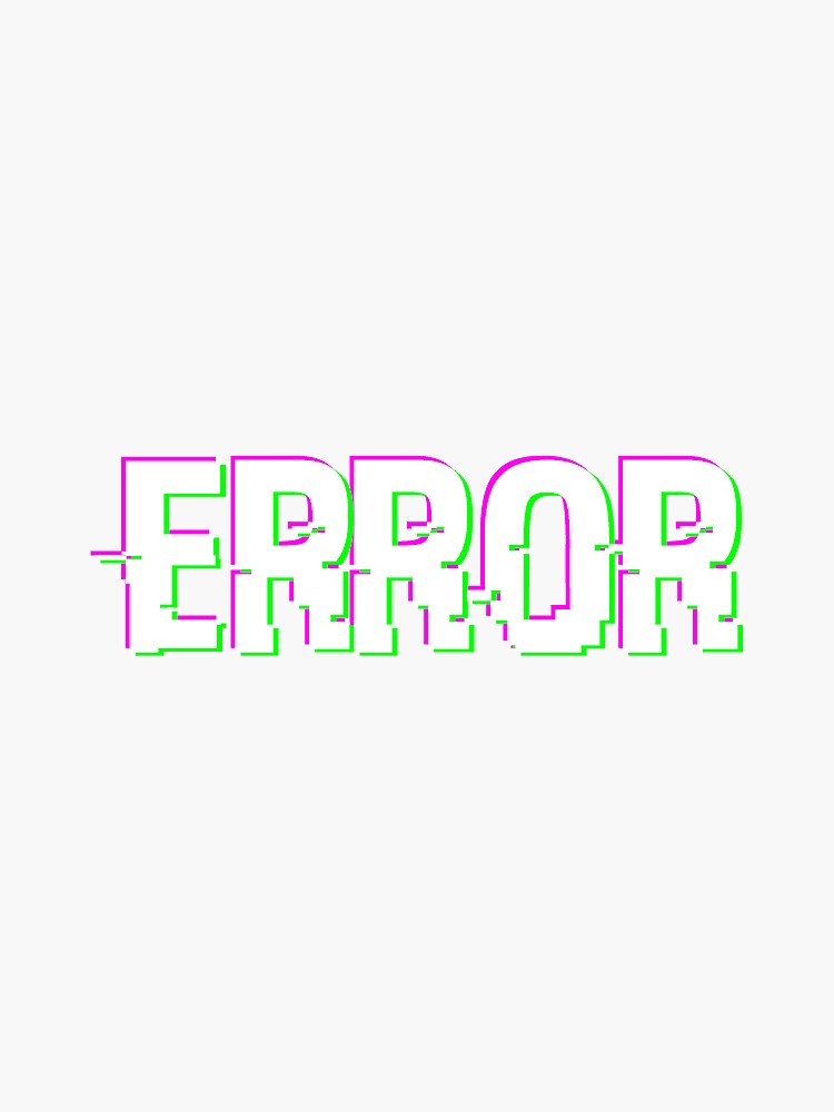 "Error - Glitch Purple & Green" Sticker for Sale by PsychoZ | Redbubble