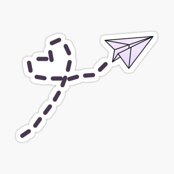 "Cute heart airplane design" Sticker for Sale by emilyxdraws | Redbubble