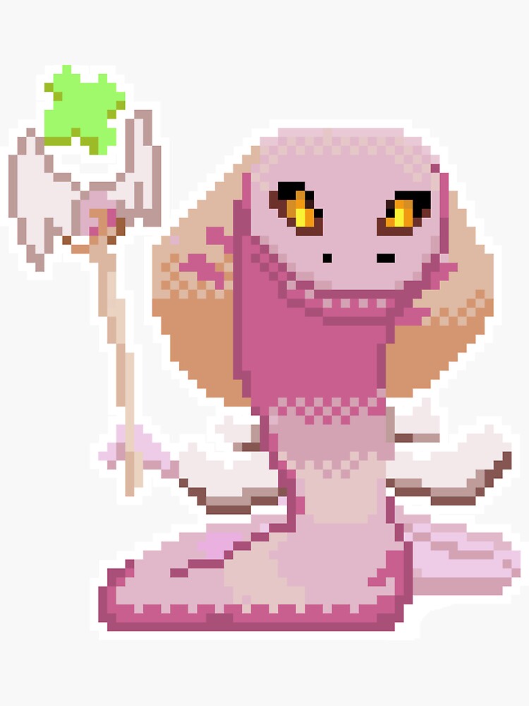 "Scaly Warrior 1/3 - Healer - Pixel art" Sticker for Sale by NodeKnot ...