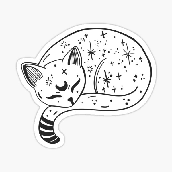 "Mystical Cat " Sticker for Sale by topnodream13 | Redbubble
