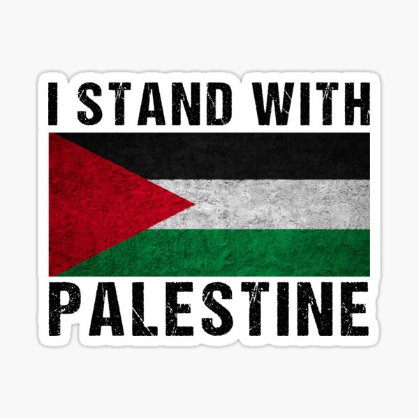 "I Stand With Palestine Free Palestine Palestinian Flag" Sticker for ...
